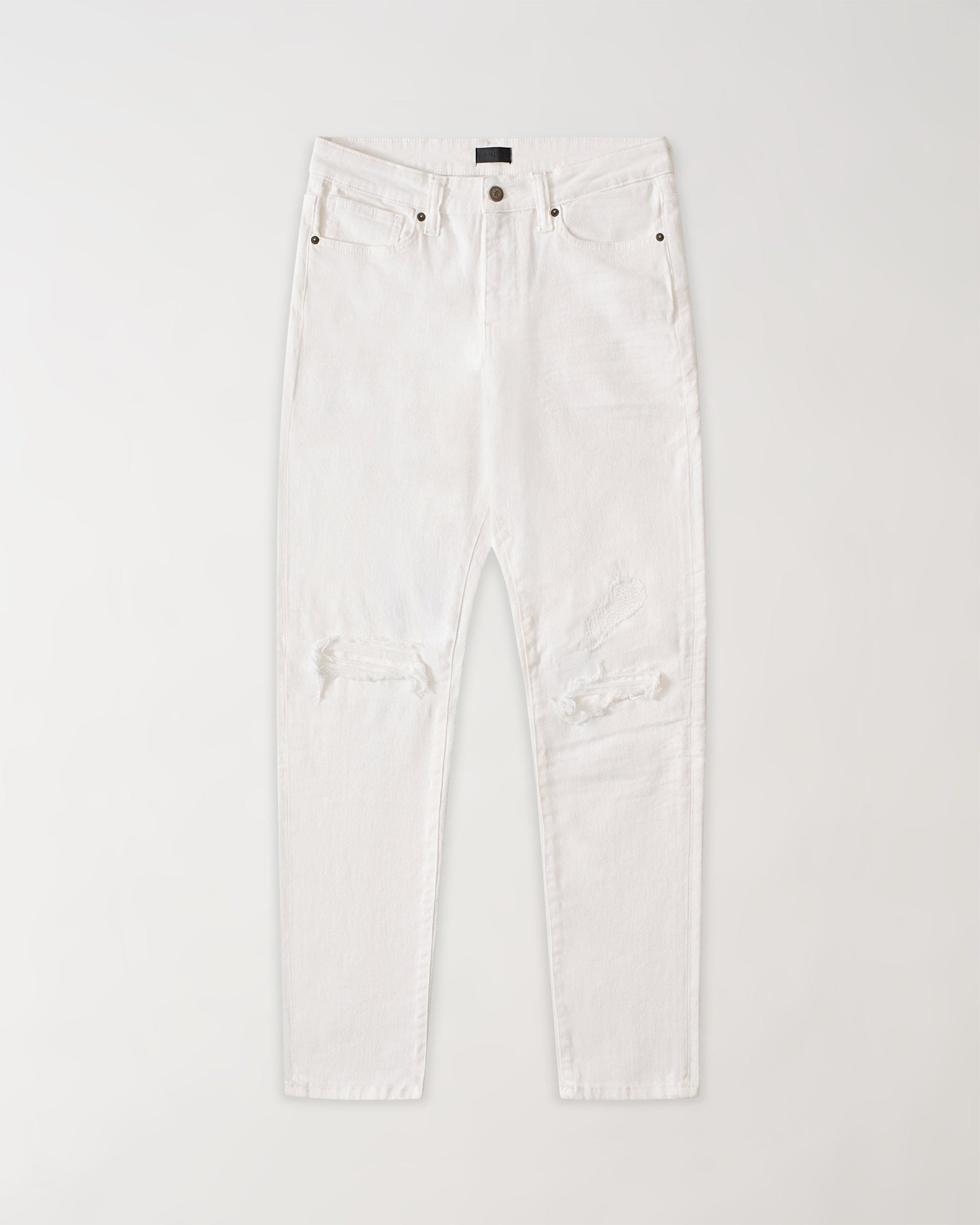 Destroyed Denim Jeans - White – Reason Clothing