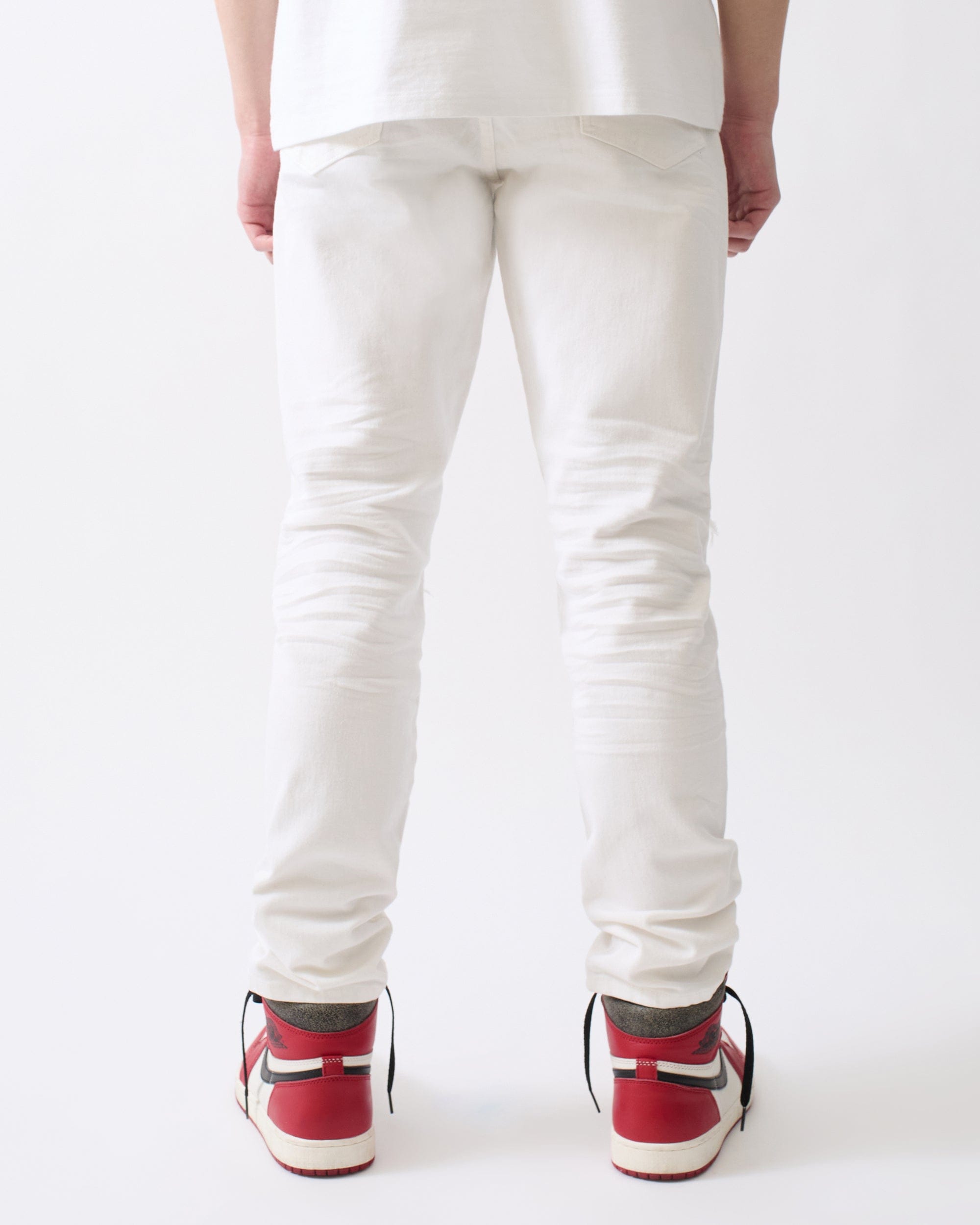 Destroyed Denim Jeans - White – Reason Clothing